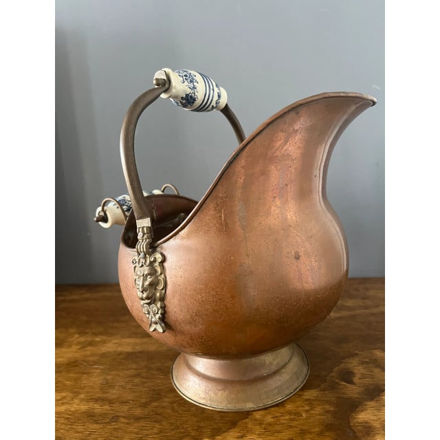 Antique Copper Coal Scuttle | Chairish