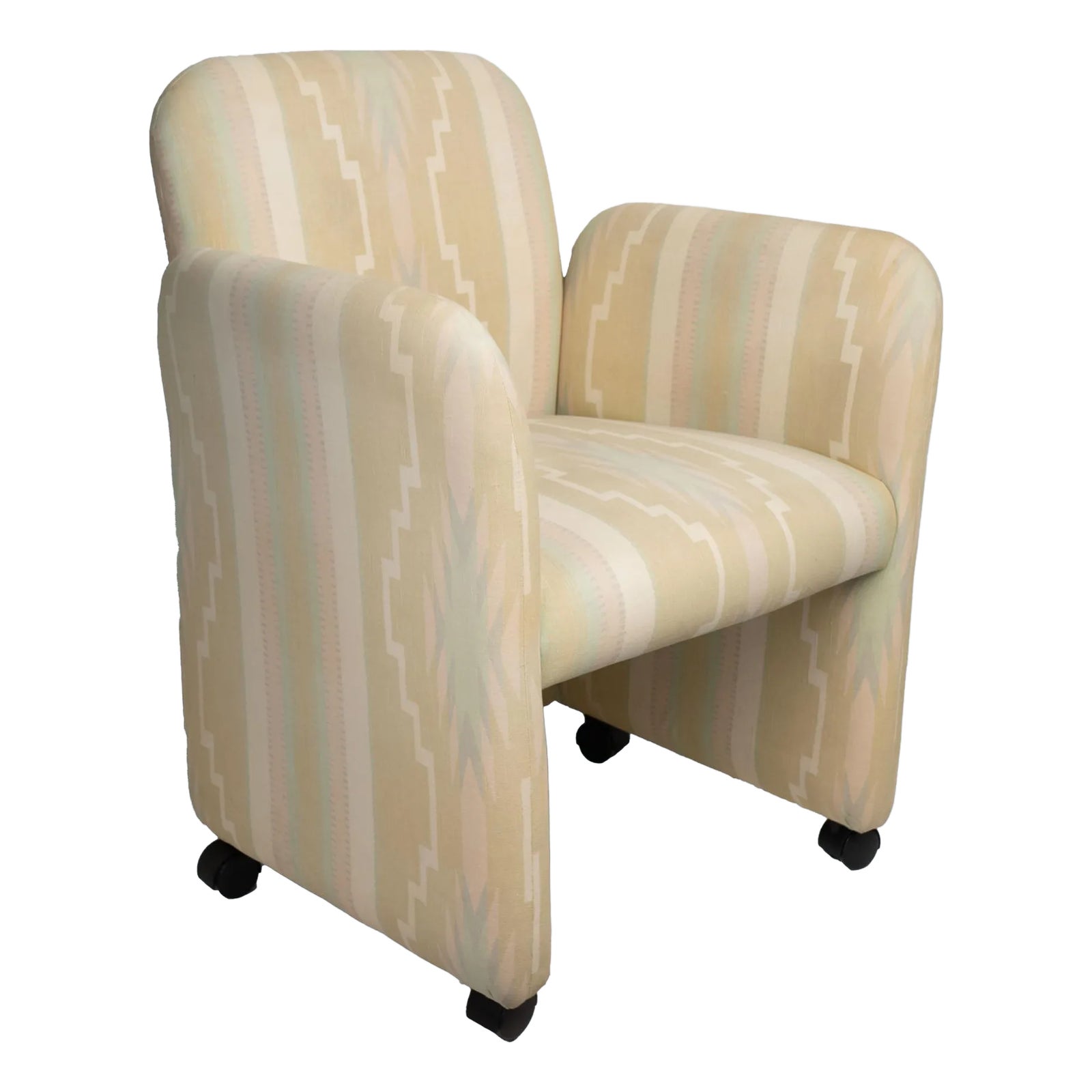 Vintage Postmodern Chiclet Accent Chair | Chairish