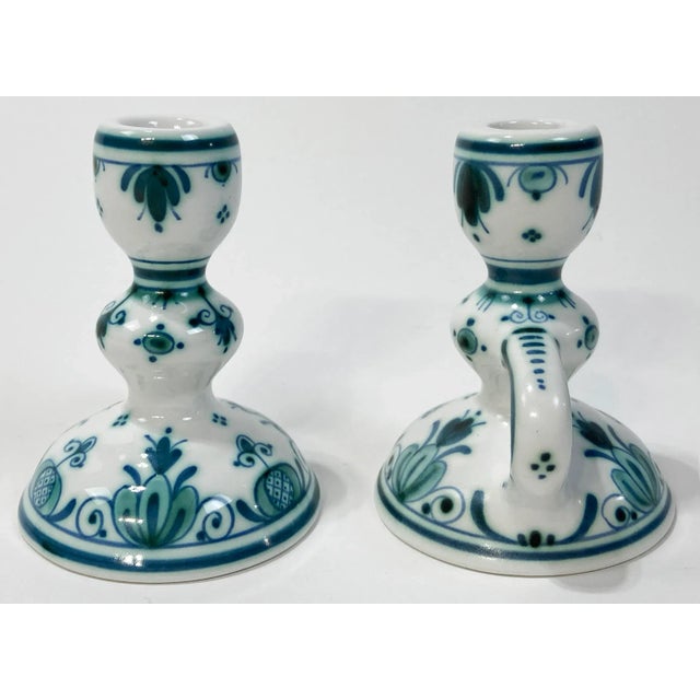 Vintage Royal Delft De Porceleyne Fles Delvert Candlesticks, a Pair ...