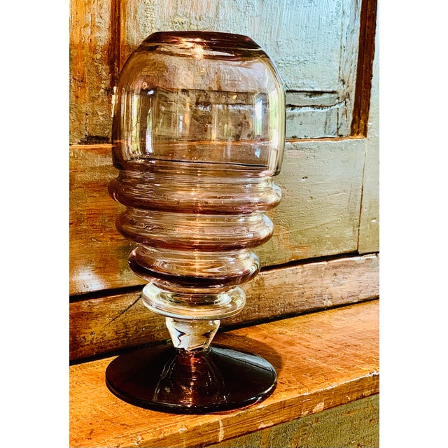 Late 20th Century Blenko Handblown Amethyst Purple Art Glass Vase ...