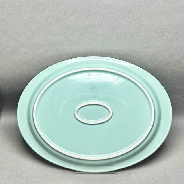 Vintage Hall China Company #1932 Minimalist Handled Oval Mint Green ...