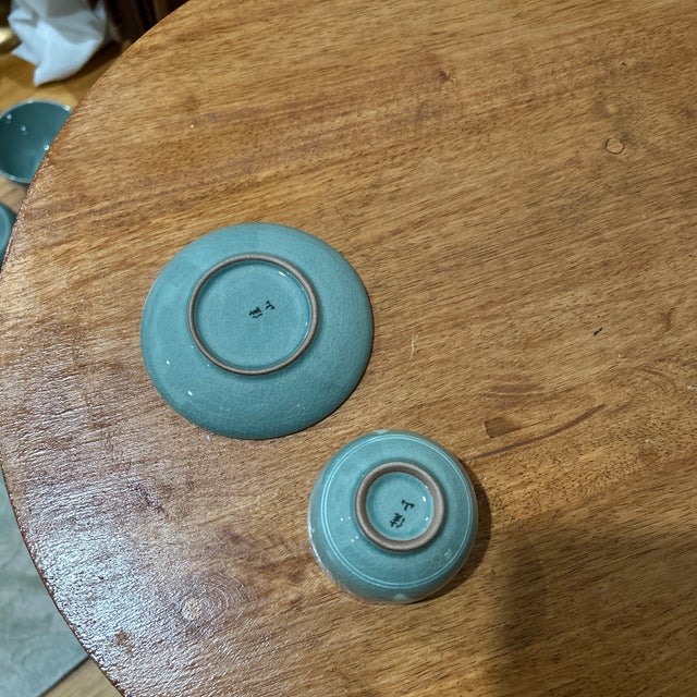 Early 21st Century Korean Style Celadon Porcelain Crane Bird Cloud ...