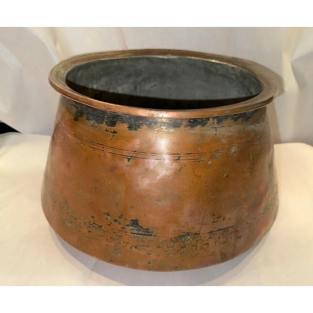 Large Antique Copper Deghra Cooking Pot From India | Chairish
