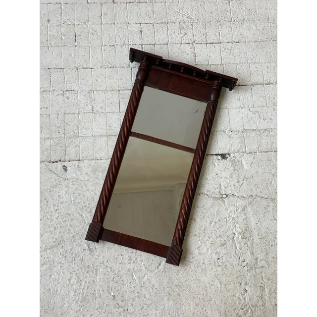 Antique Federal Split-Mirror With Barley Twist and Acorn Details, Circa ...