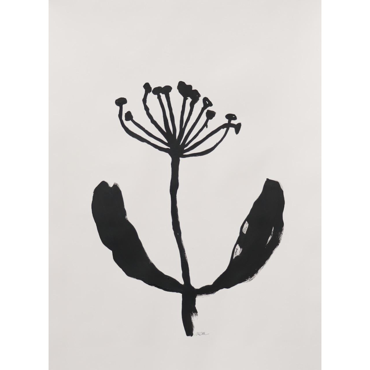 Ink + Petals 2 Original Painting by Mary Elizabeth Marvin | Chairish