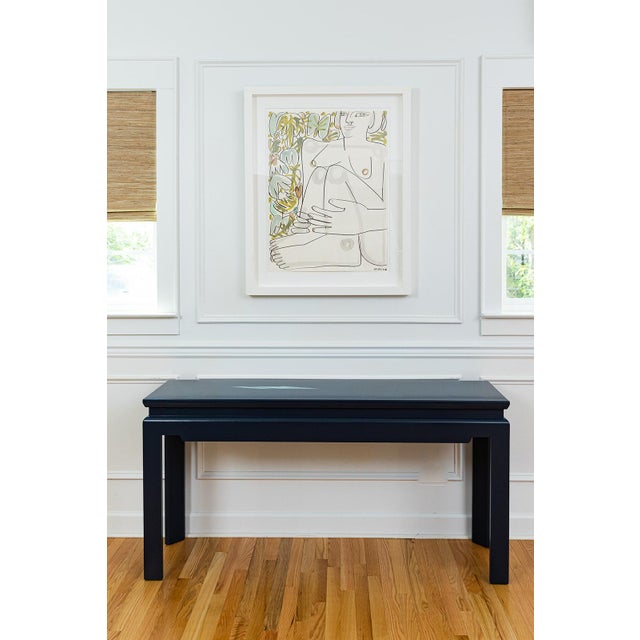 Modern Ming Console Table Custom Built and Lacquered Hale Navy Gloss ...