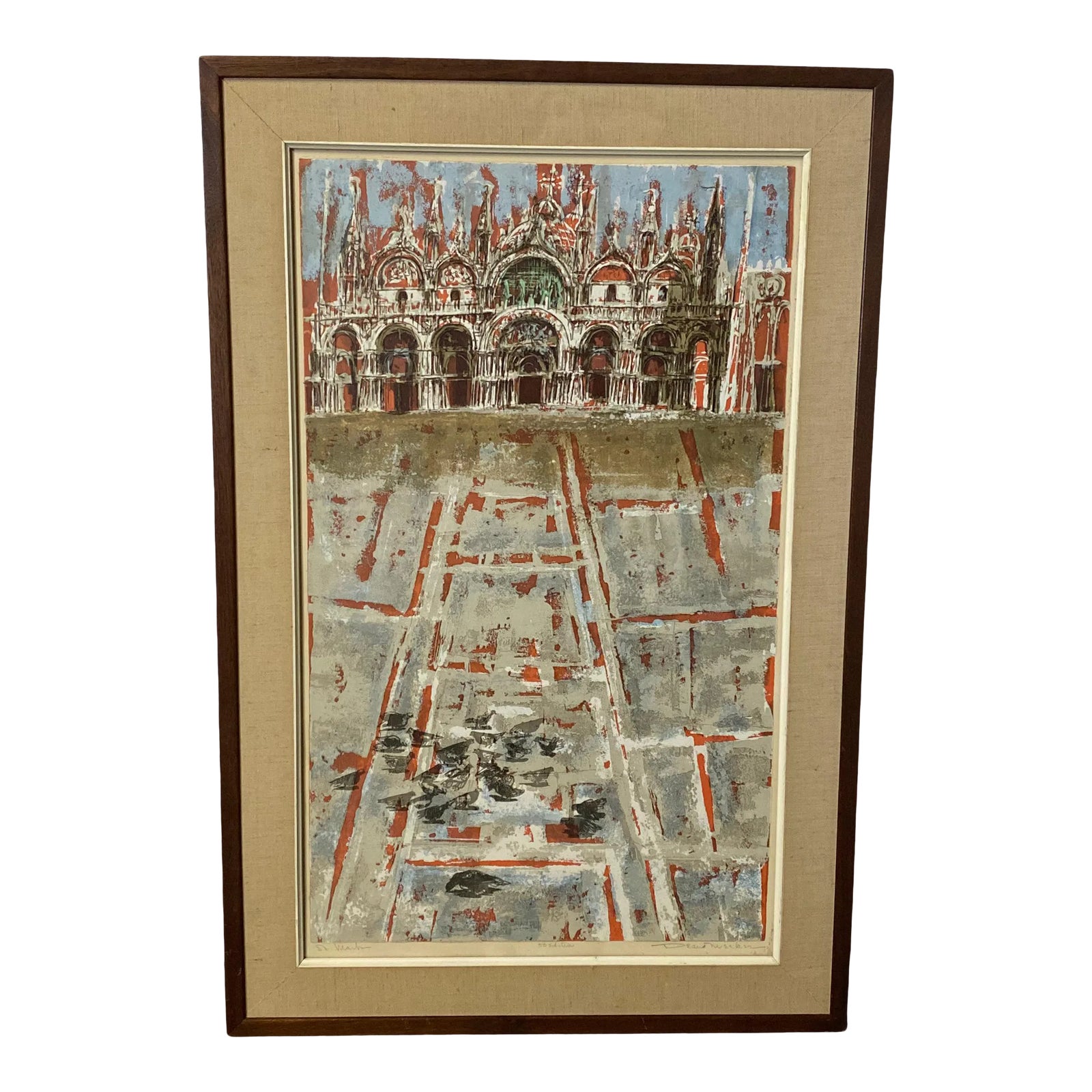 Vintage Signed Serigraph by Dean J. Meeker | Chairish