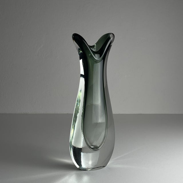 1970s Sommerso Murano Glass Vase, Style Flavio Poli, Italy, | Chairish