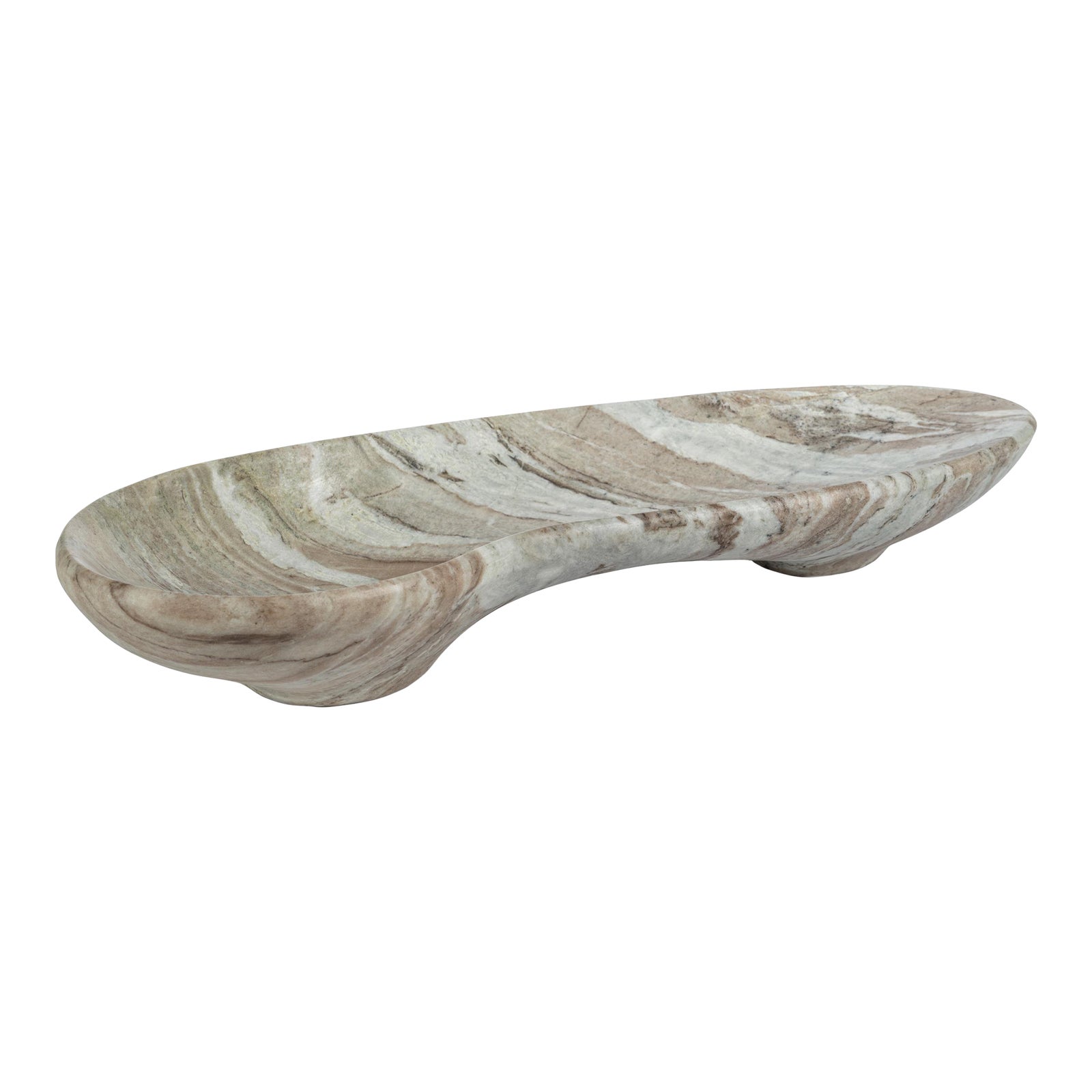 Altamura Large Organic Shape Marble Bowl | Chairish