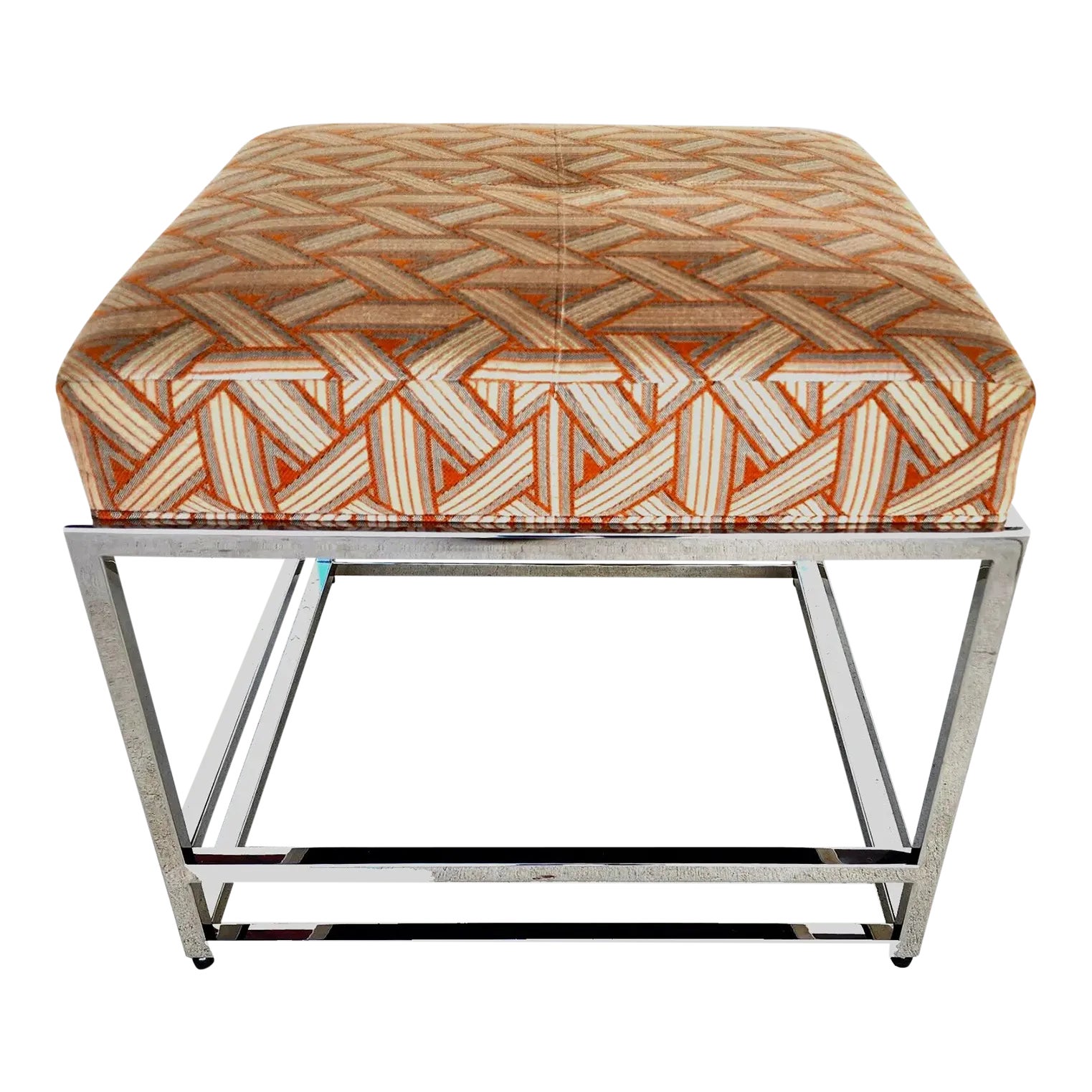MCM Michael Weiss Larkin Ottoman | Chairish