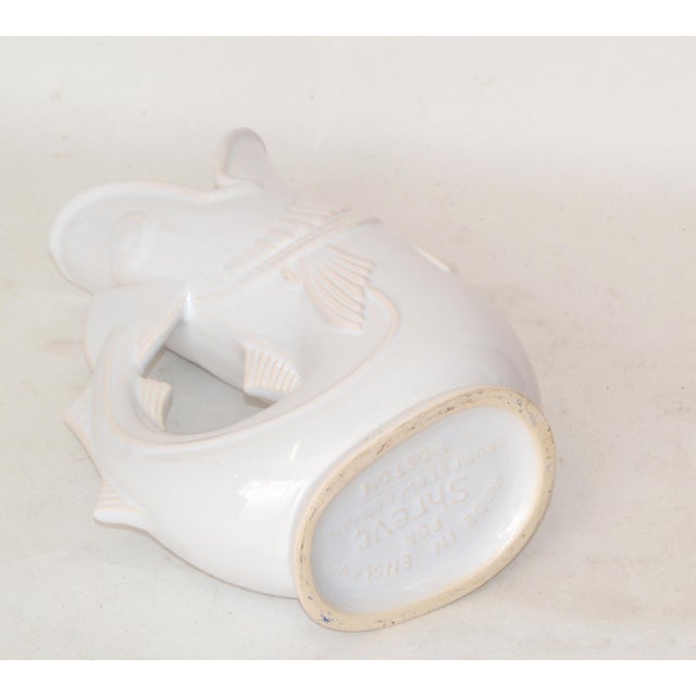 Gurgling Cod White Ceramic Pitcher Boston Shreve Cump & Low Company ...