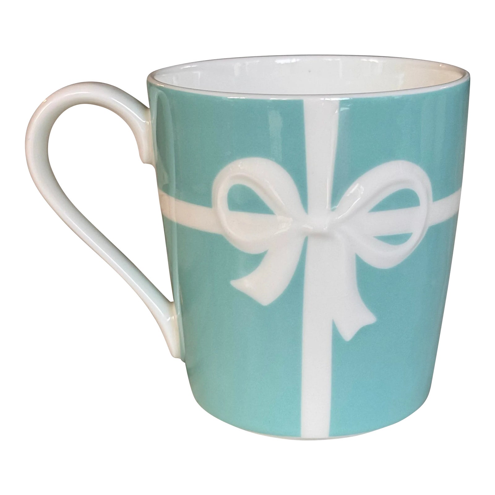 Vintage Tiffany & Co. Blue Box Open Bow Mug | Chairish