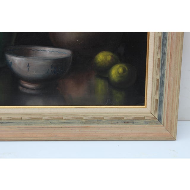 Late 20th Century Vintage Oil Painting on Canvas, Still Life, Fruit ...