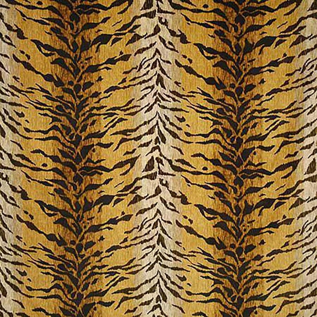 Velvet Tiger Print Upholstery Fabric | Chairish