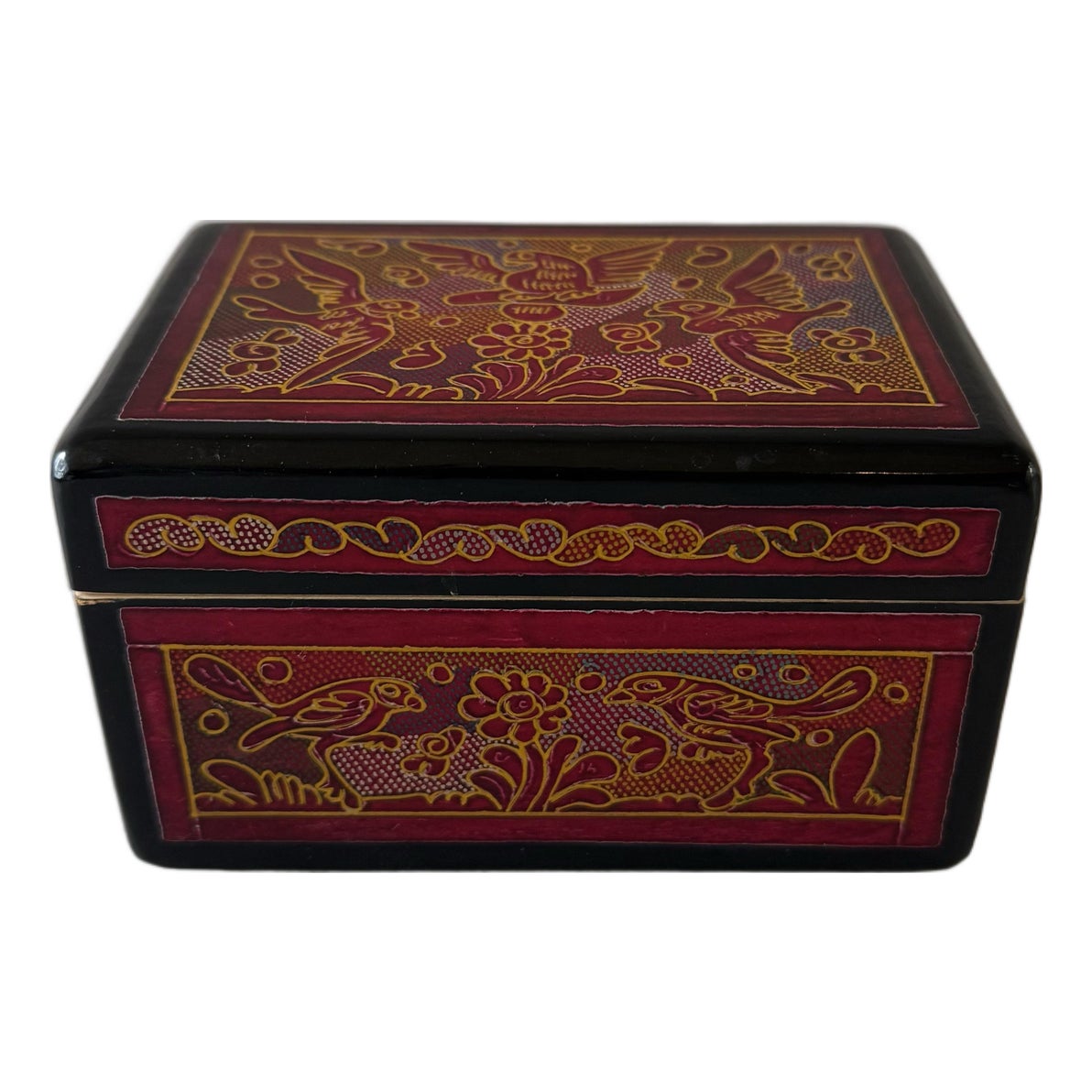Vintage Olinala Hand Painted Small Box | Chairish