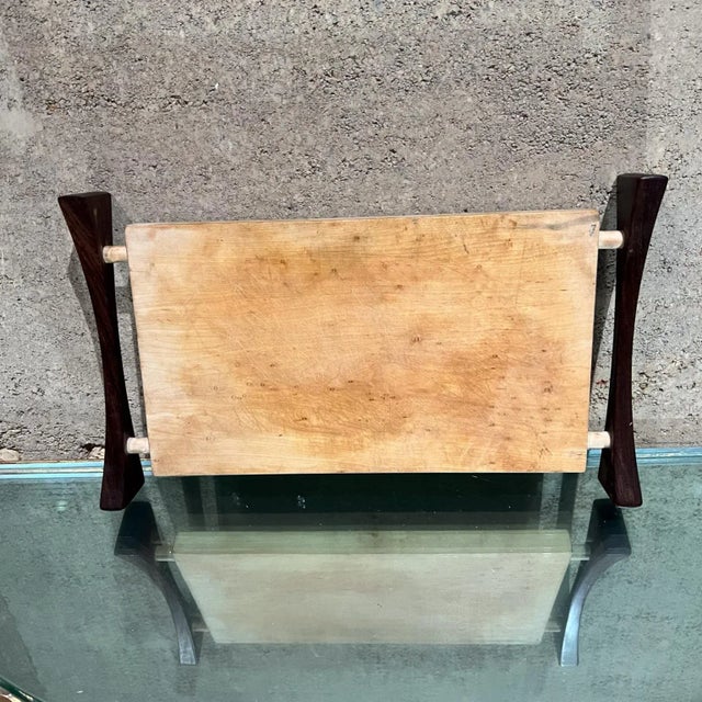Modern Serving Tray Board Platter Two-Tone Wood | Chairish