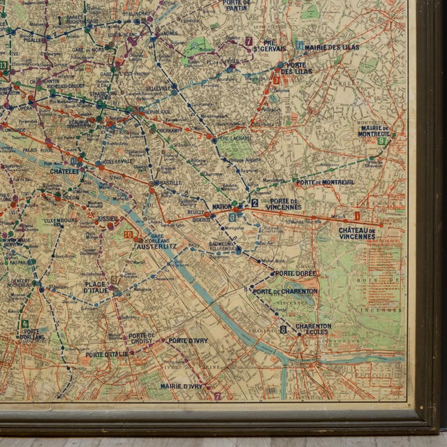 Mid-Century Paris Metro Map C.1966 | Chairish