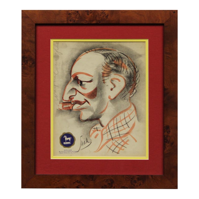 Mid 20th Century Tattersall Huntsman Traditional Charcoal Drawing ...