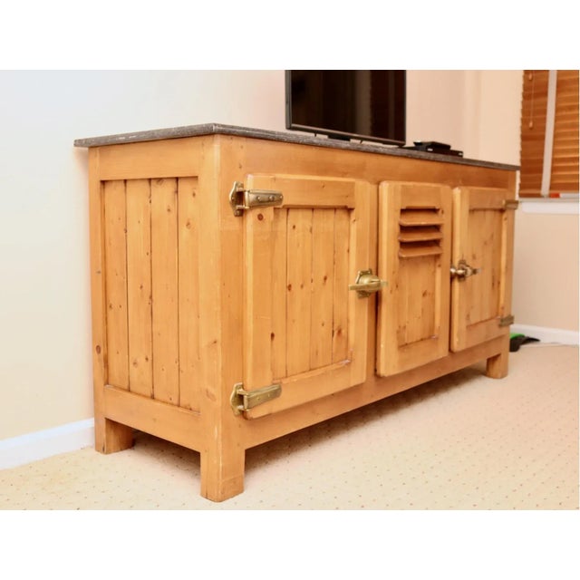 Late 20th Century Vintage Marble Top Console Table With Ice Box ...