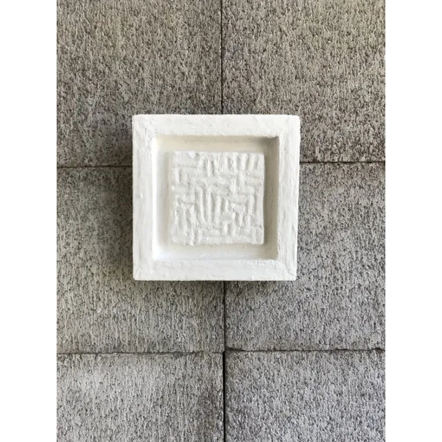 Contemporary Minimalist Plaster Grid Painting | Chairish