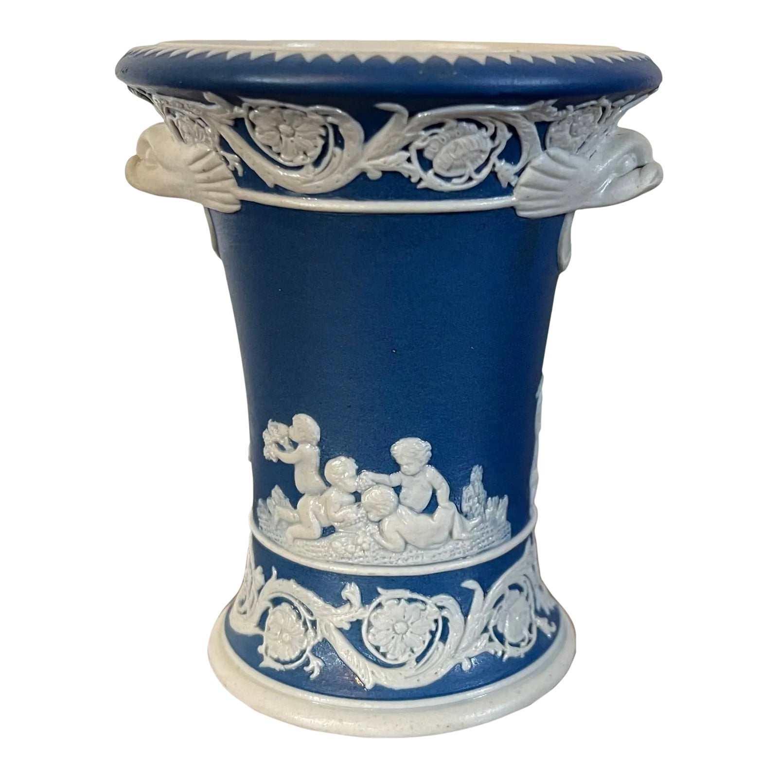 Antique Early 19th Century Spode Jasperware Pottery Vase With Classical ...