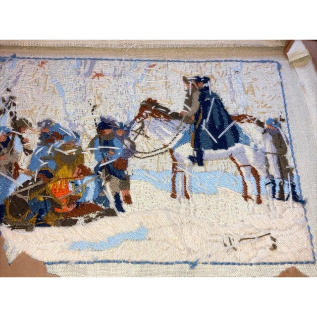 Vintage George Washington at Valley Forge Winter Scene Horses Finished ...