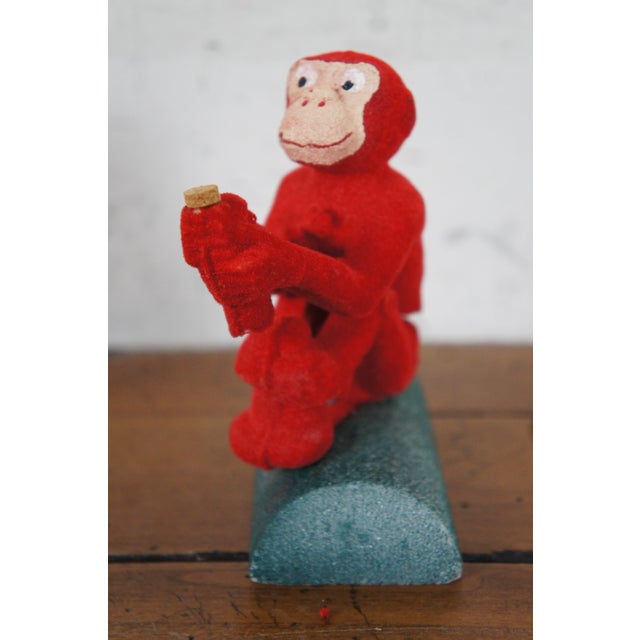 Mid-Century Japanese Smokie Cigarettes Red Monkey Smoking Pets Figurine ...