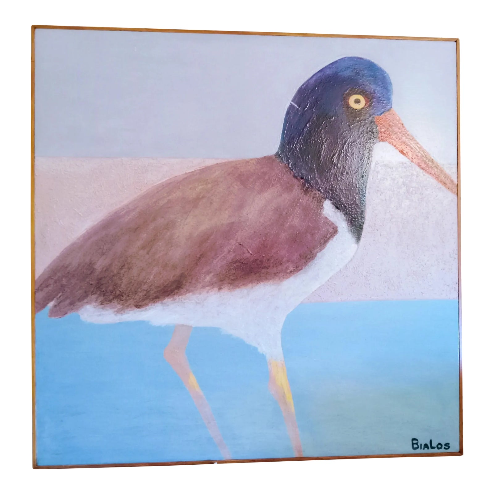 "Waterbird" Contemporary Original Abstract Animal Portrait Acrylic ...