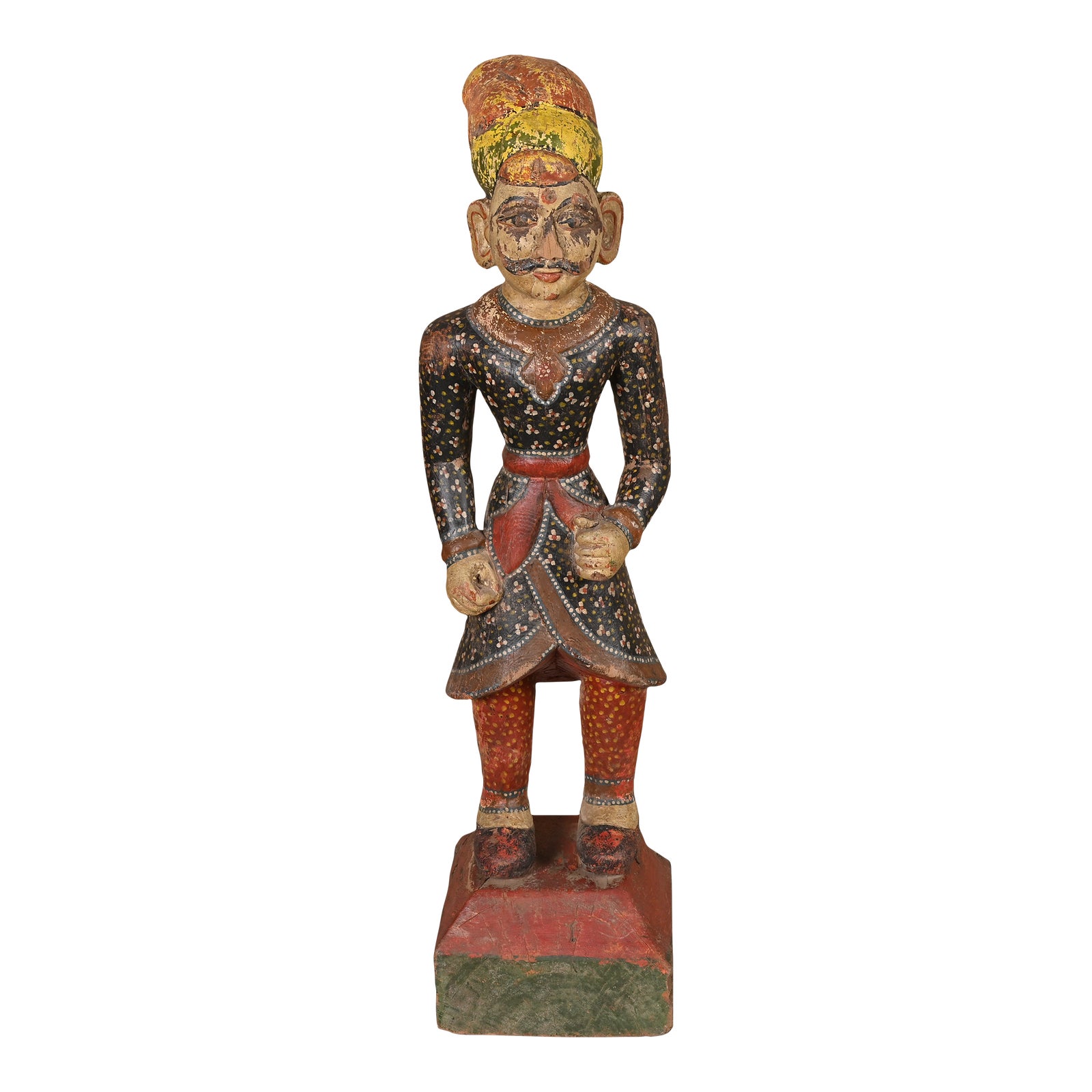 Vintage Wooden Carved Watchmen Royal Guard Darbaan Chowkidars Indian ...