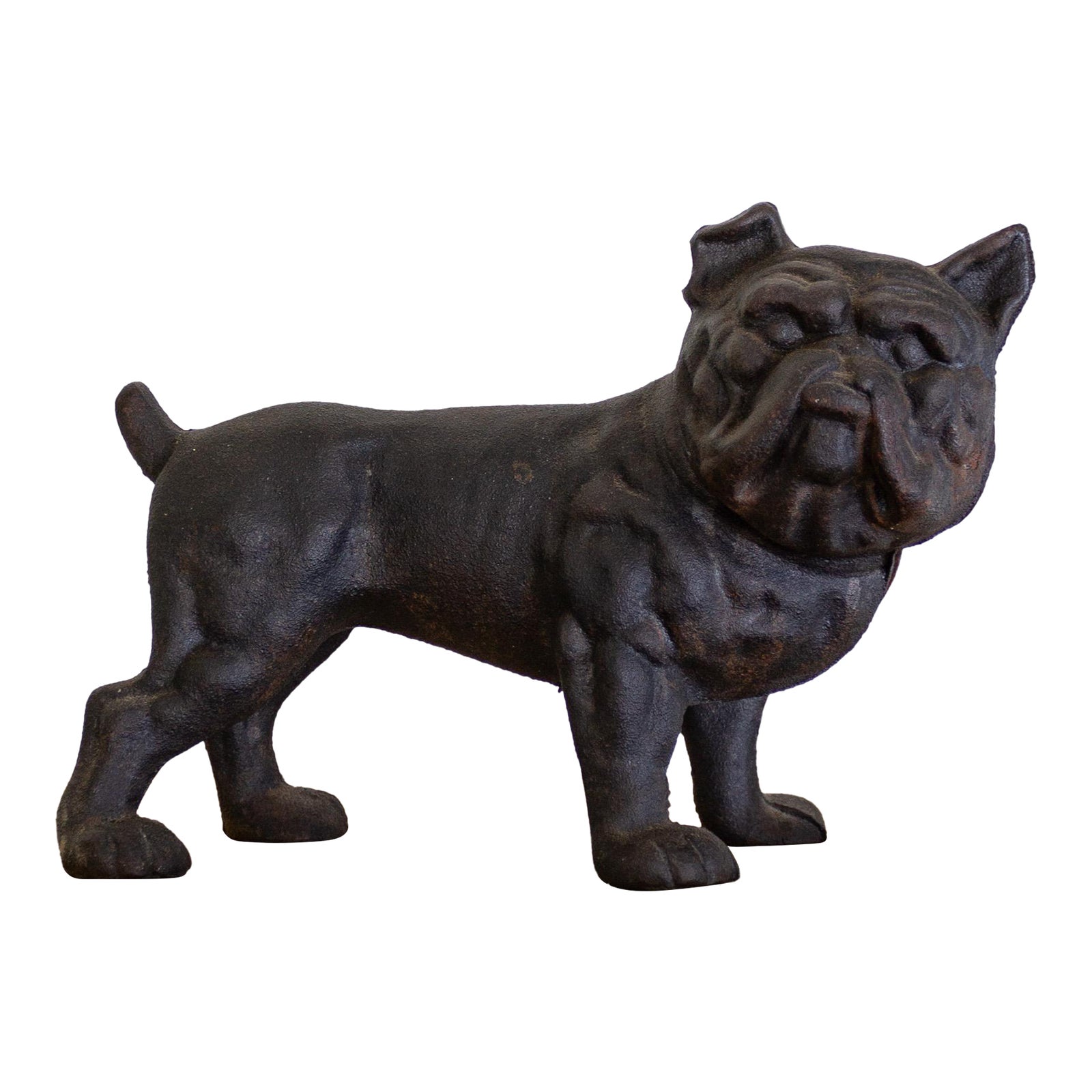 Cast Iron Bulldog Bookend, Doorstop, or Piggy Bank | Chairish