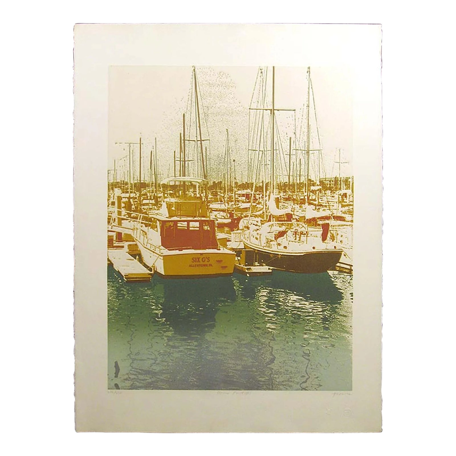 Ted Thomas "Home Port #1" Signed & Numbered Etching Art Print, Boats ...