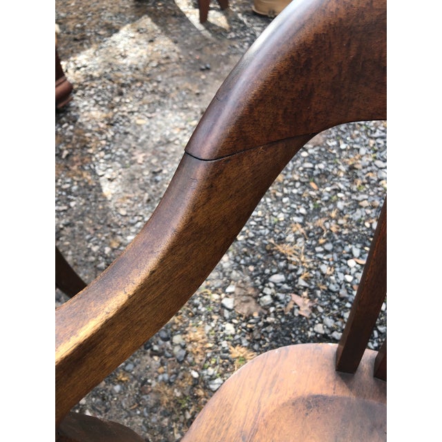 Heavy Solid Oak Desk Bank Chair | Chairish