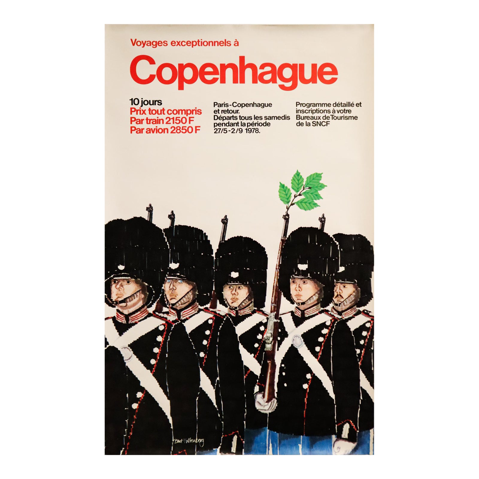 1978 French Travel Poster, Voyages Exceptionnels À Copenhague (Sncf ...
