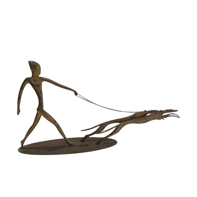 "Diana With Dogs" Art Deco Figurative Bronze Sculpture by Karl ...