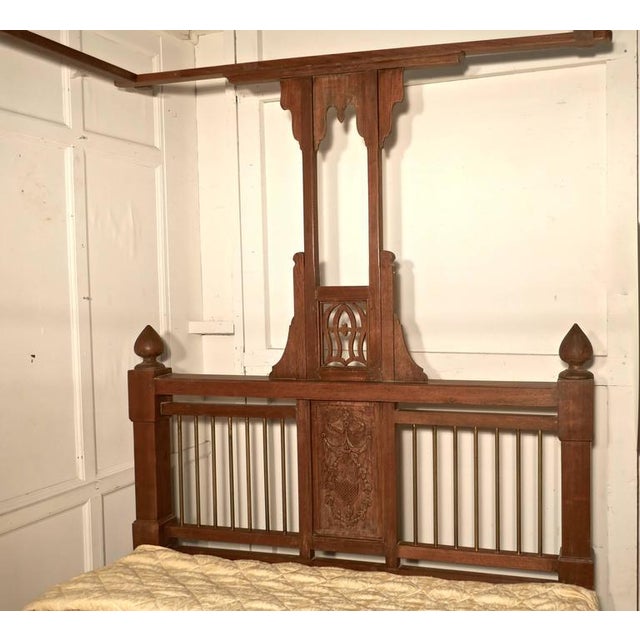 19th Century Four Poster Double Bed, 1890s | Chairish