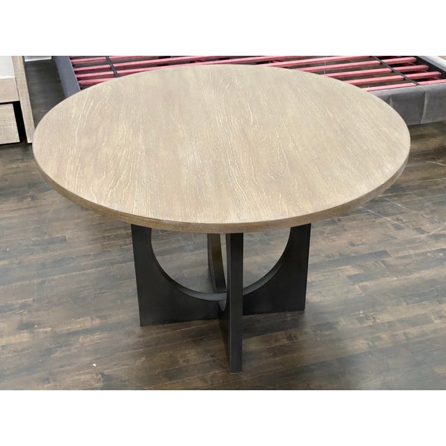 Brownstone Holden Round Iron Base Dining Table | Chairish
