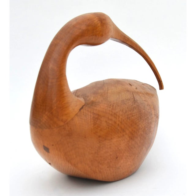 1980s Kevin Morin Hand Carved Wooden Shore Bird | Chairish