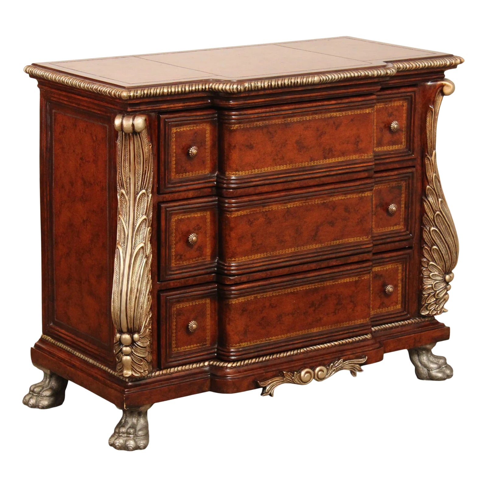 Collezione Europa Leather Wrapped Chest of Drawers | Chairish