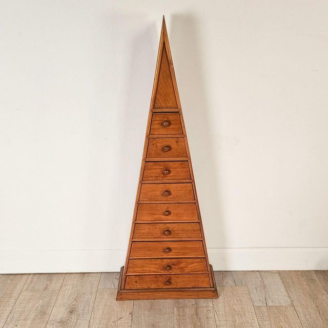 Vintage Triangle Chest on Pedestal, Circa 1975 | Chairish