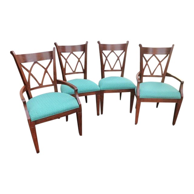 Set of 4 Harden Cherry Regency Style Dining Chairs | Chairish