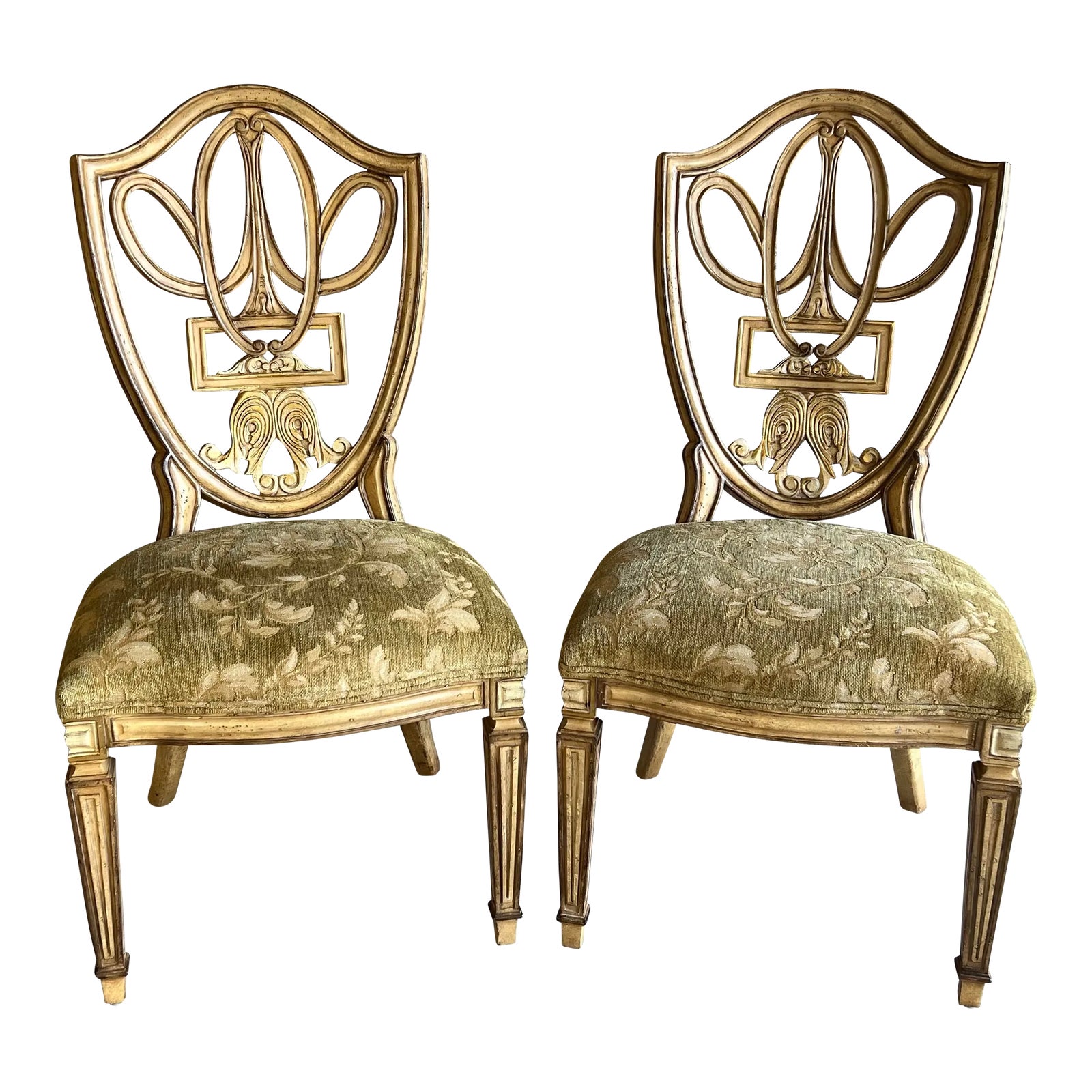 Early 21st Century Ferguson-Copeland Venetian Shield Back Side Chairs ...