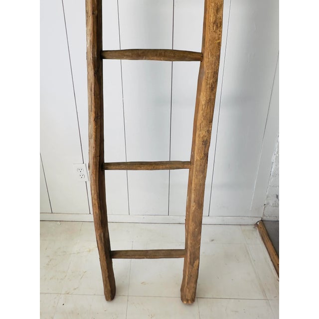 Late 19th Century Rustic Handmade Ladder | Chairish