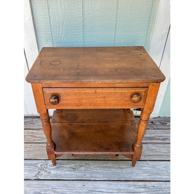 Antique Early 19th Century Southern Solid Chestnut Side Table With ...