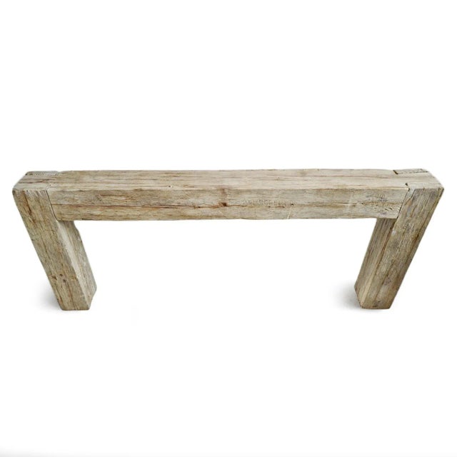 Reclaimed Bleached Beam Console Table | Chairish