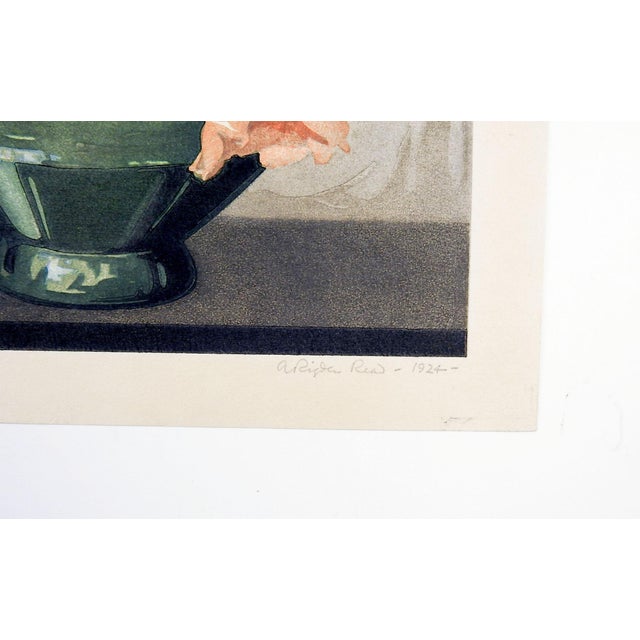 1920s Roses Woodcut by Arthur Rigden Read | Chairish