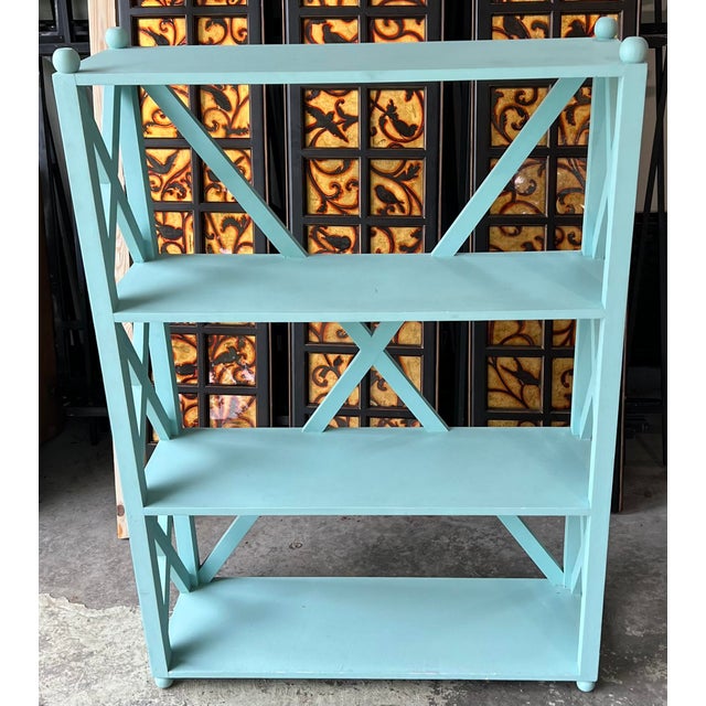 Painted Neo Classical Modern Shelf Stand | Chairish