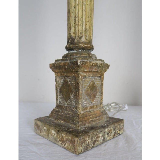 Pair of Italian Carved Neoclassical Style Lamps With Parchment Shades ...