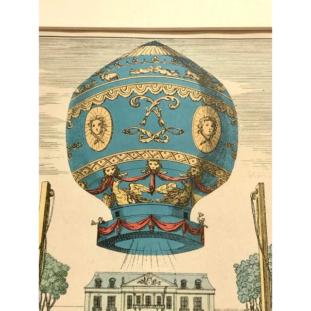 Vintage 1956 Offset Color Lithograph of Montgolfieres French Balloon ...