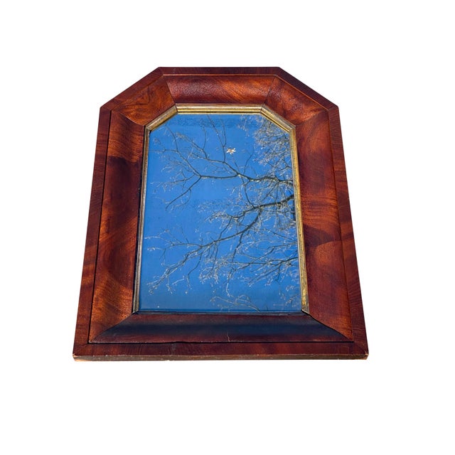 19th Century Antique Mahogany Empire Ogee Mirror & Original Glass ...