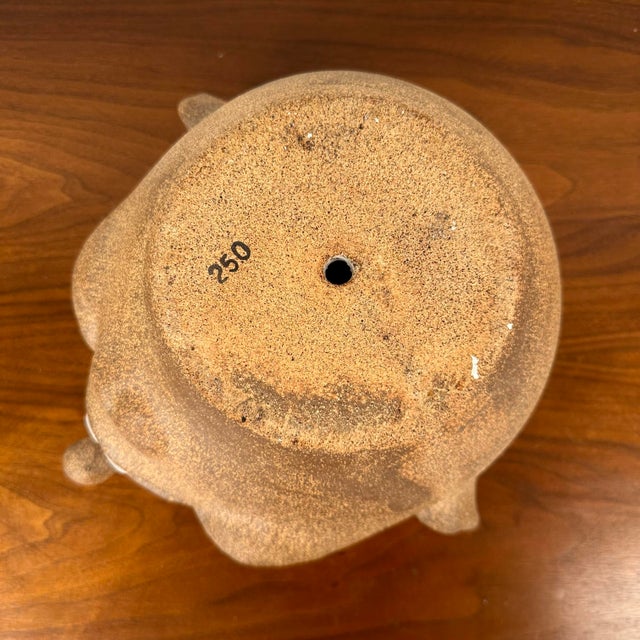 Ceramic Ugly Face Wide Planter Pot | Chairish